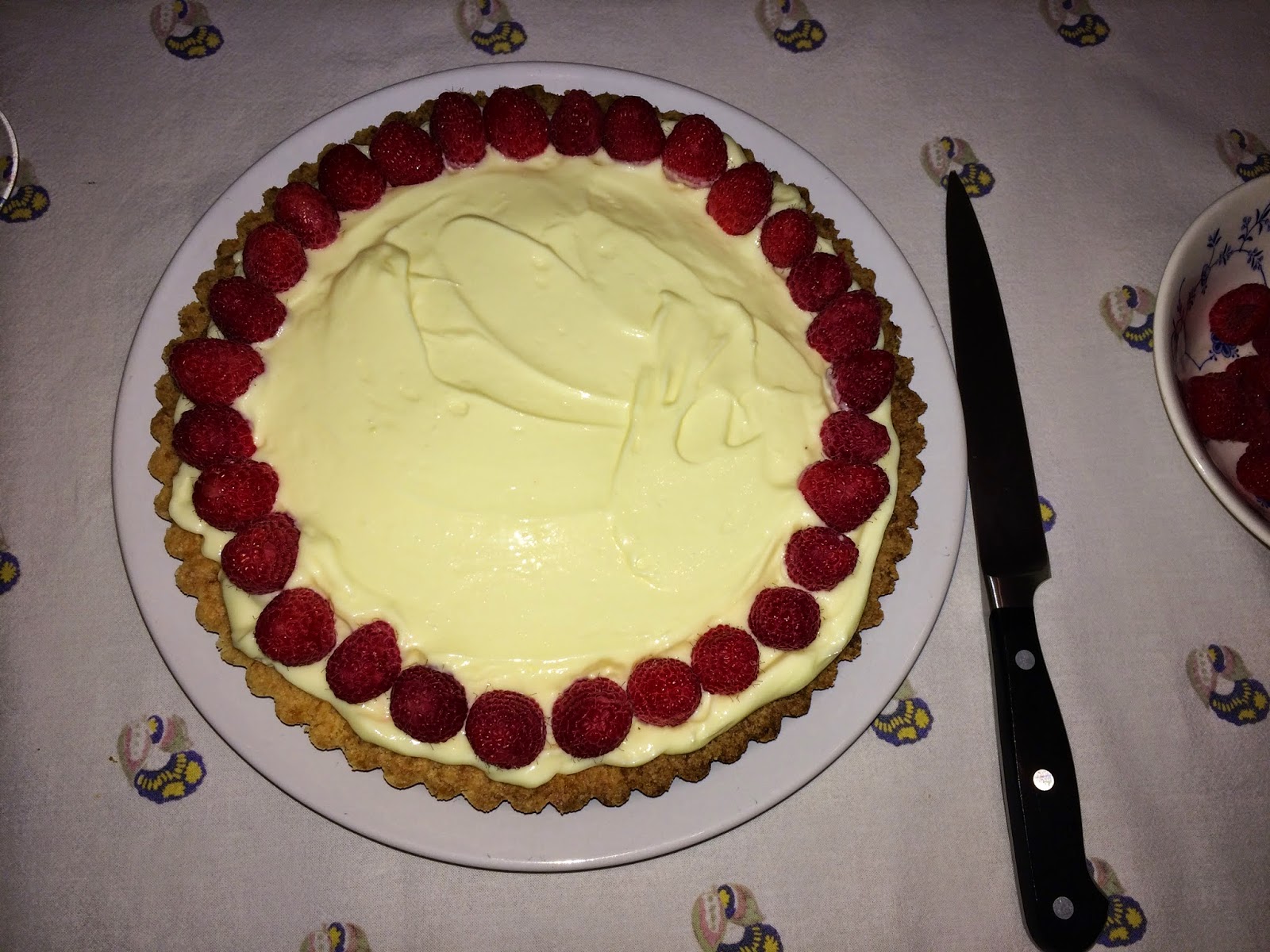 Nana's Blue and White Dishes: French Lemon Cream Tart